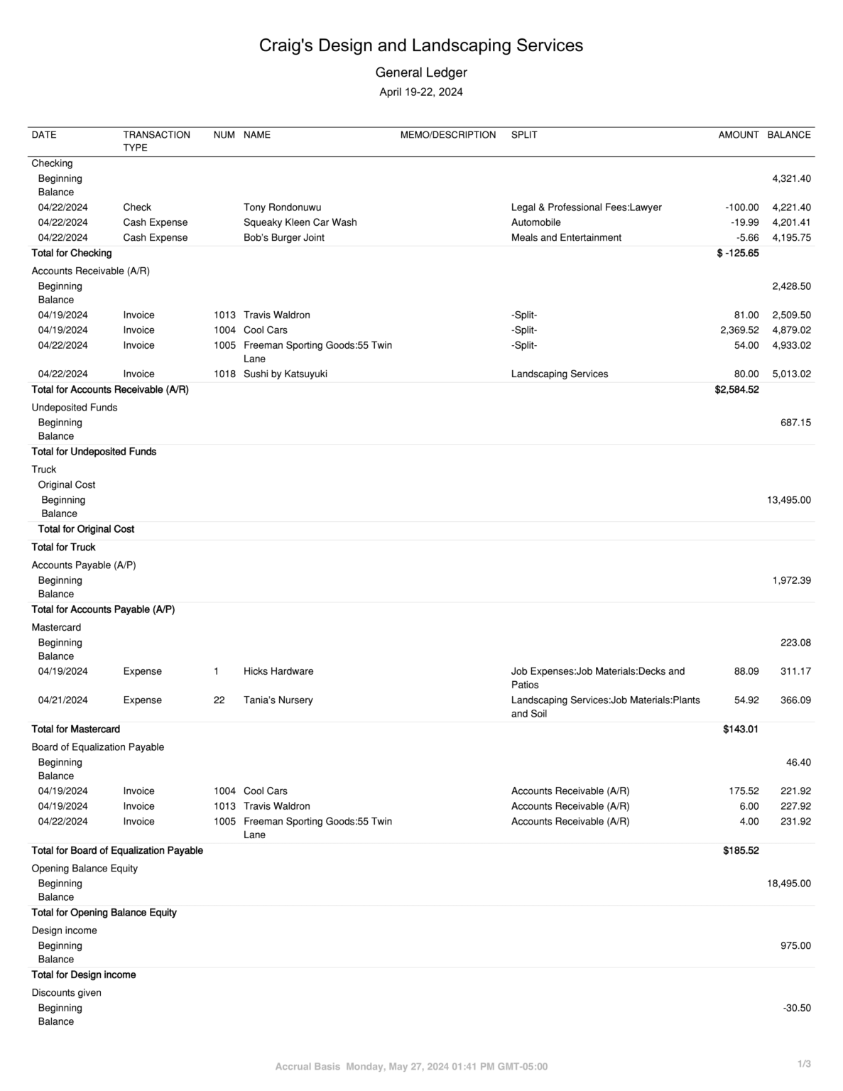 General Ledger - AccuraBooks